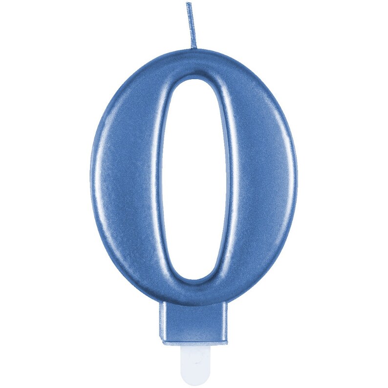 Metallic Blue Number Candles Birthday Candles Birthday Party | Etsy