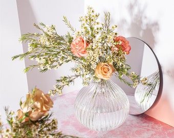 Round Glass Vase - Etsy