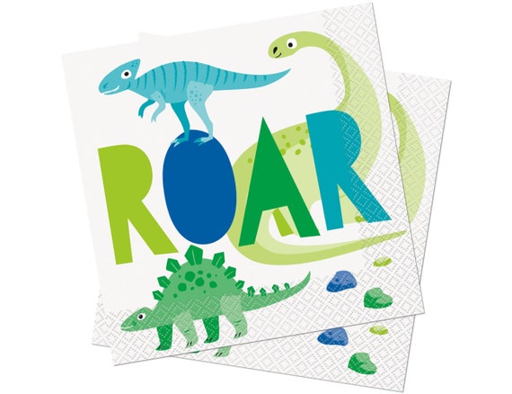 16 Dinosaur Party Napkins Roar Dinosaur Napkins Dinosaur - Etsy