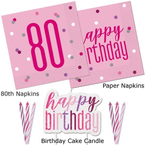 Pink 80th Birthday Decorations 80th Birthday Balloons 80th - Etsy UK