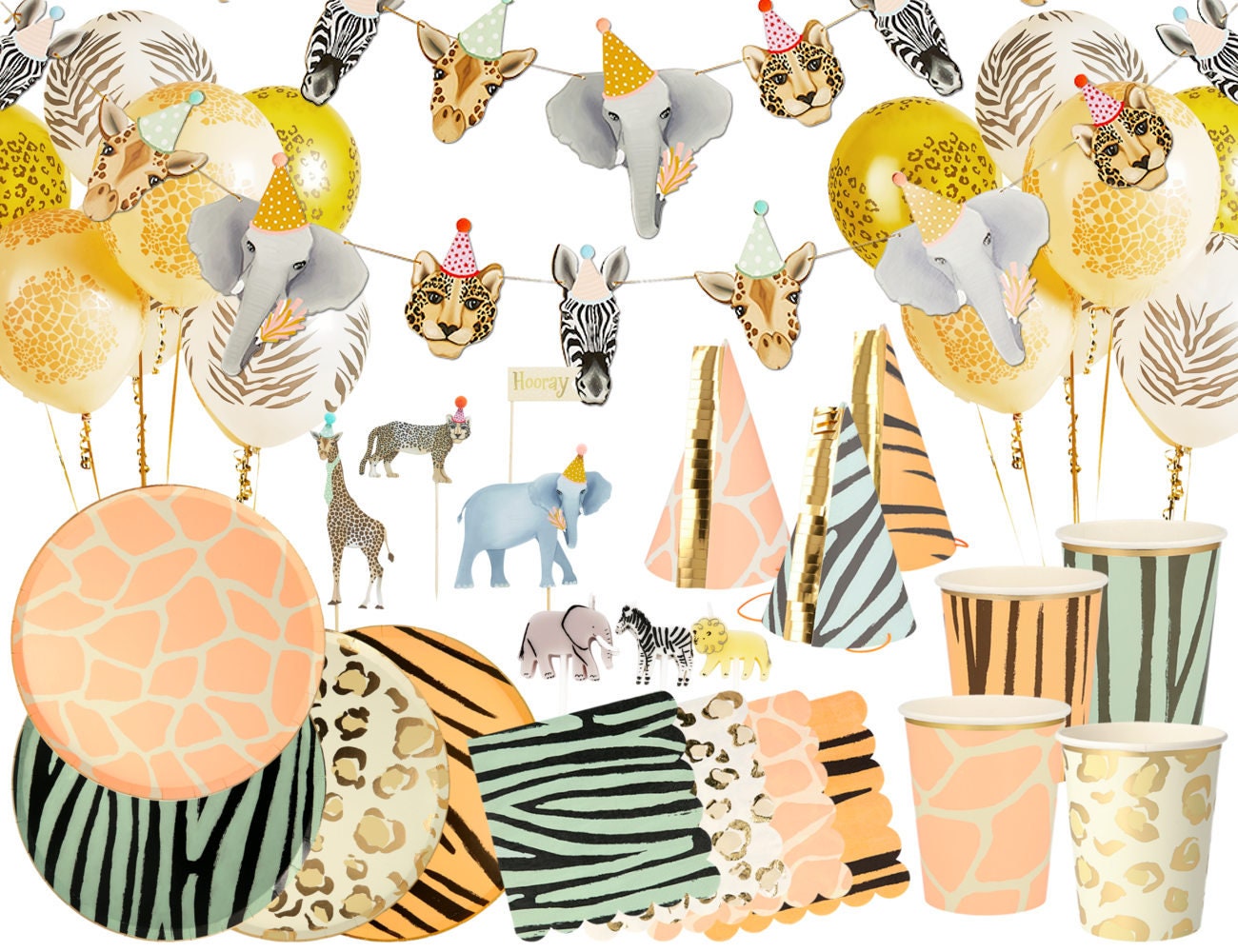 Animal Party Decorations Jungle Theme Birthday Party Decor - Etsy