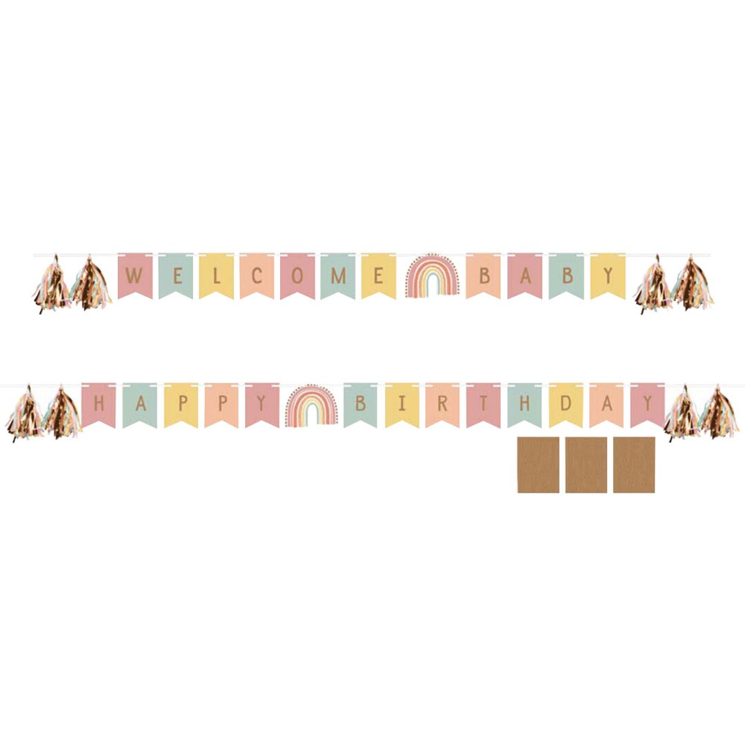 Rainbow Happy Birthday Banner, Rainbow Birthday Decorations, Rainbow ...