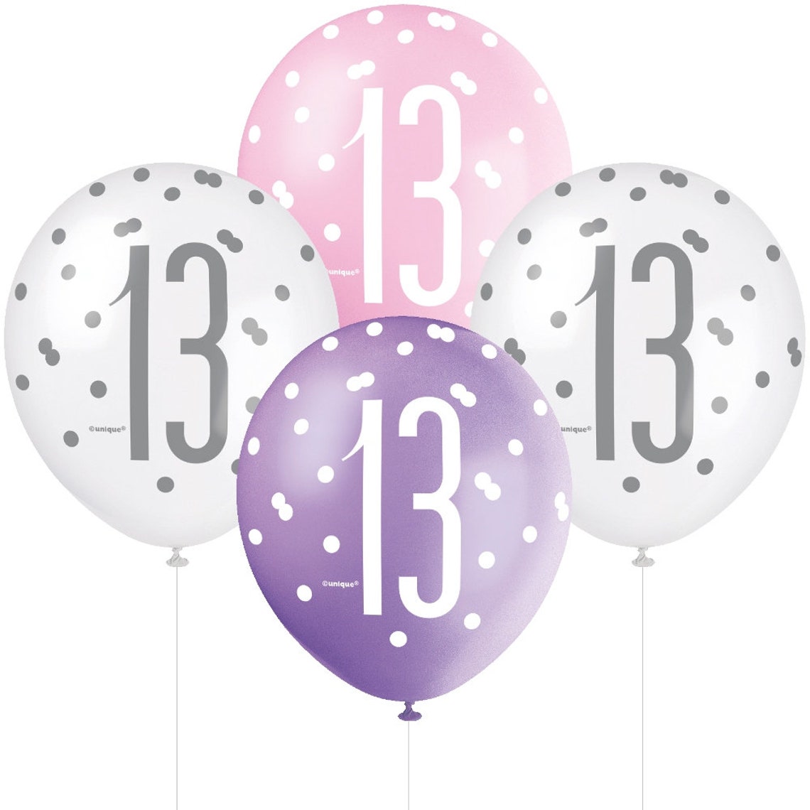 Pink 13th Birthday Decorations 13th Birthday Balloons Girls | Etsy