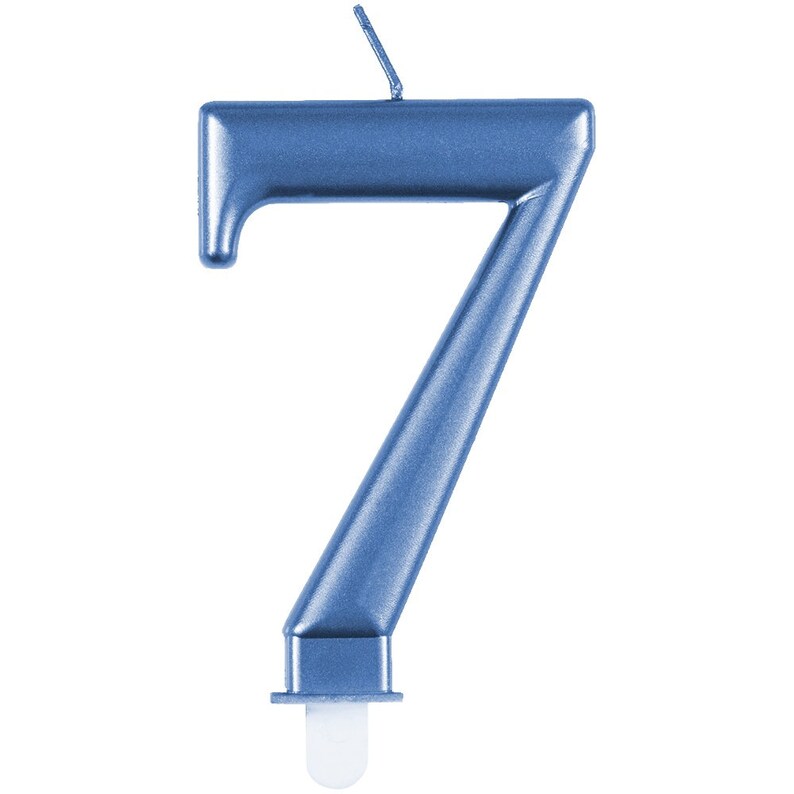 Metallic Blue Number Candles Birthday Candles Birthday Party | Etsy