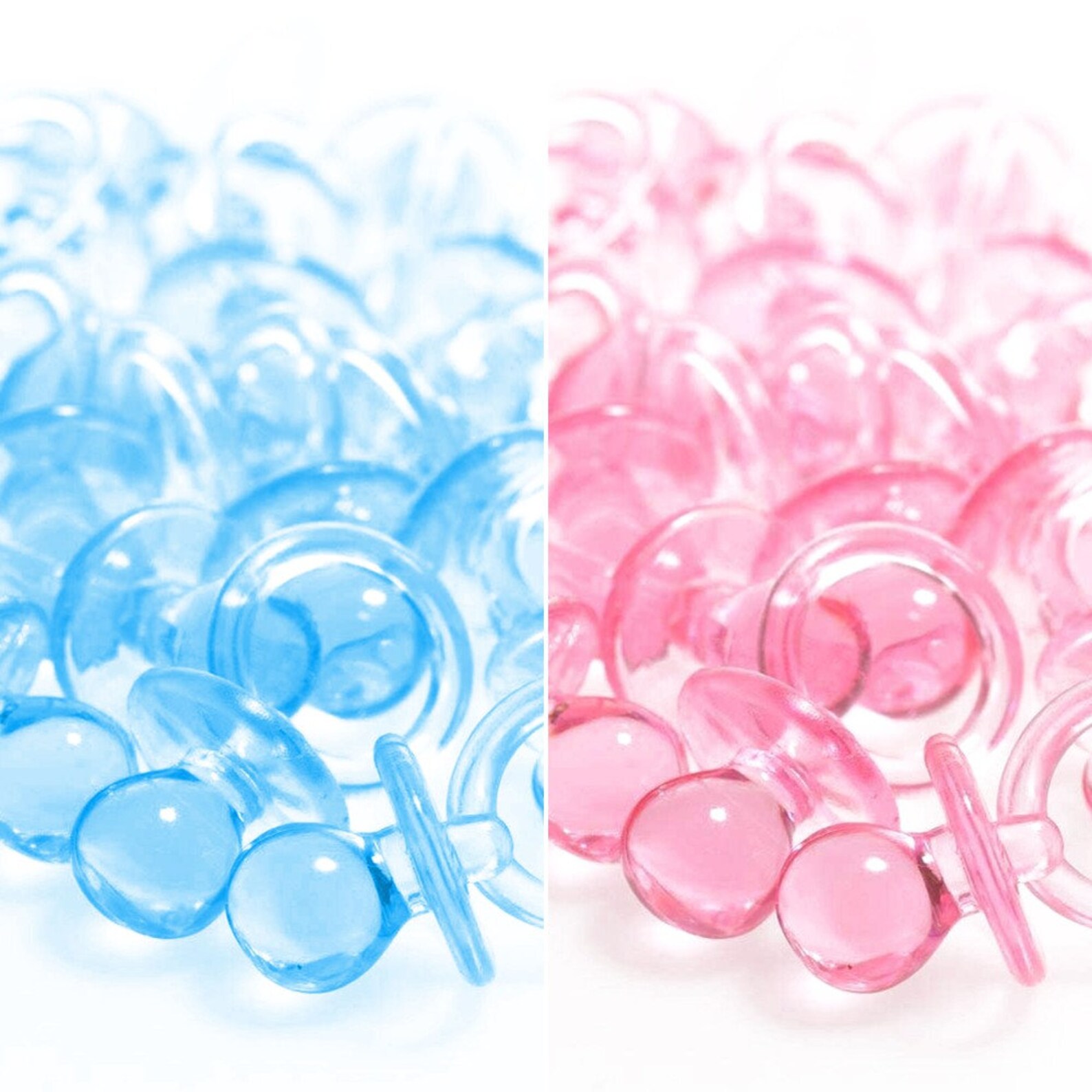 18 Mini Plastic Dummies Gender Reveal Decor Baby Shower - Etsy UK