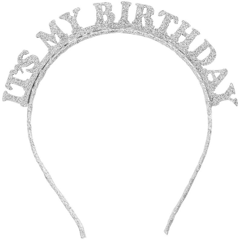 Silver It's My Birthday Headband Silver Birthday - Etsy