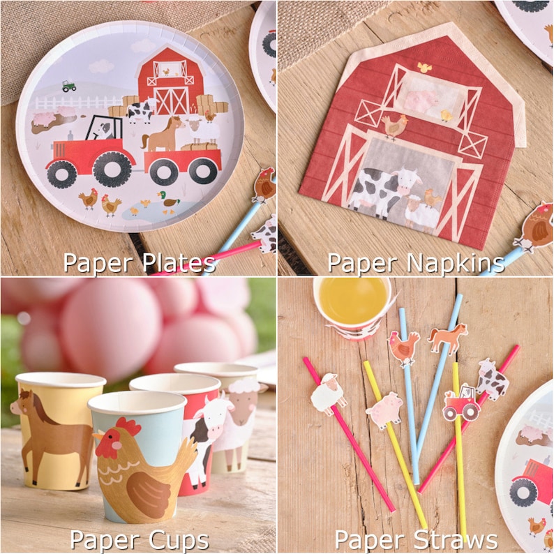 Farm Animal Party Decorations Farm Animal Party Supplies - Etsy UK