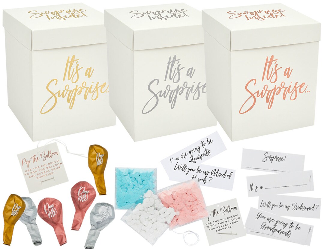 Surprise in a Box, Surprise Box, Mystery Box, Birthday Gift Box ...