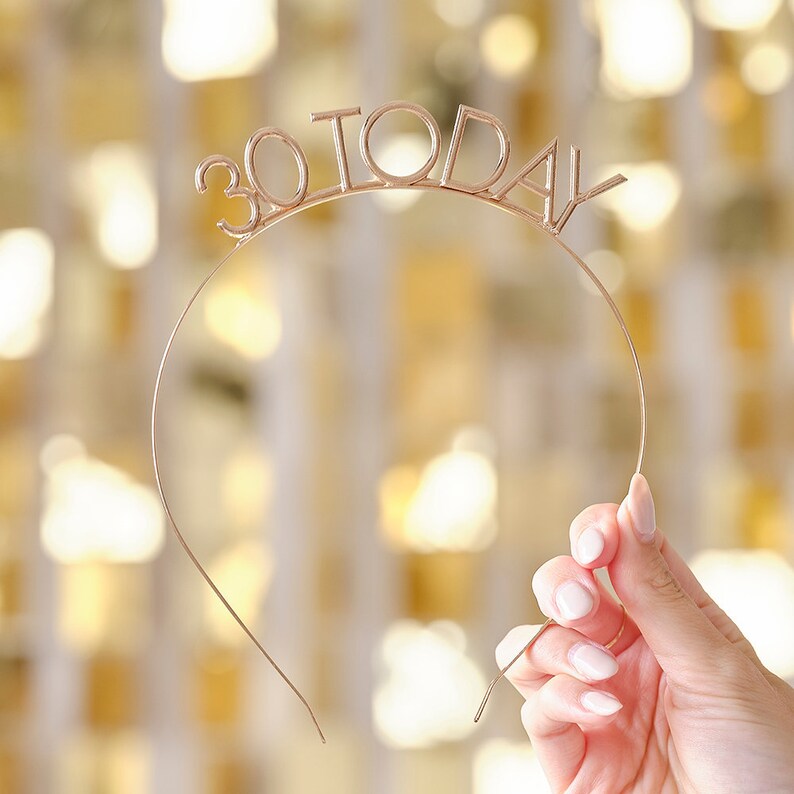 Gold 30th Birthday Headband 30th Birthday Tiara 30 Birthday - Etsy UK