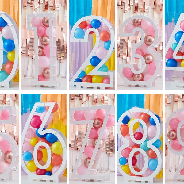 Mosaic Balloon Numbers - Etsy
