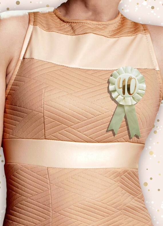 Rose Gold 40th Birthday Badge 40th Birthday Party 40th | Etsy