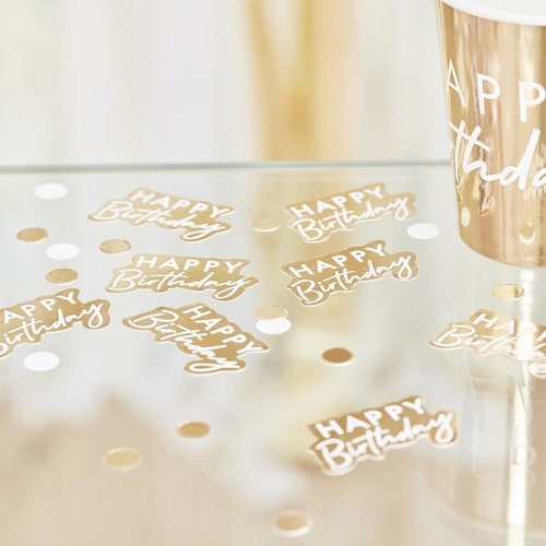 Table Confetti Gold Birthday Decorations Gold Glitter - Etsy