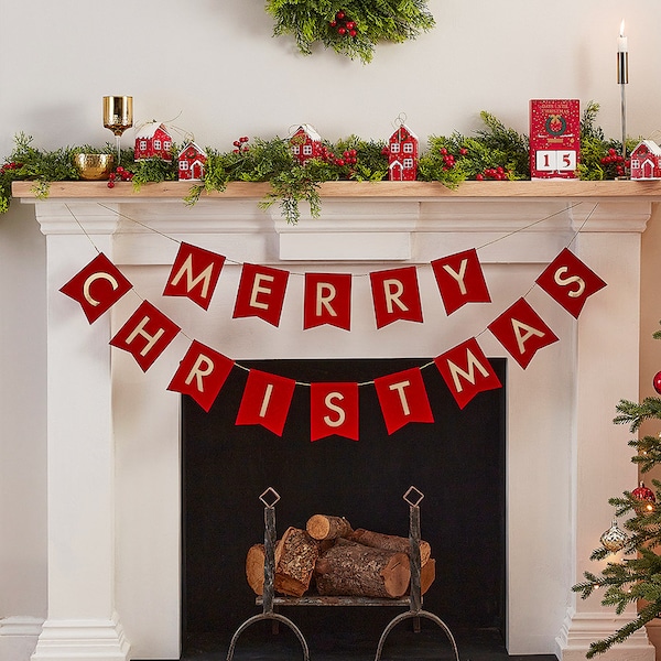 Merry Christmas Banner - Etsy