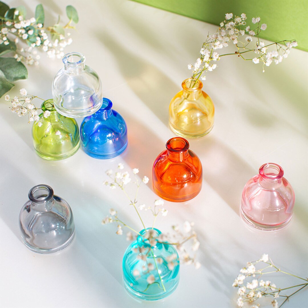 3 Mini Glass Vase Set, Wedding Centrepiece, Wedding Table Decor ...