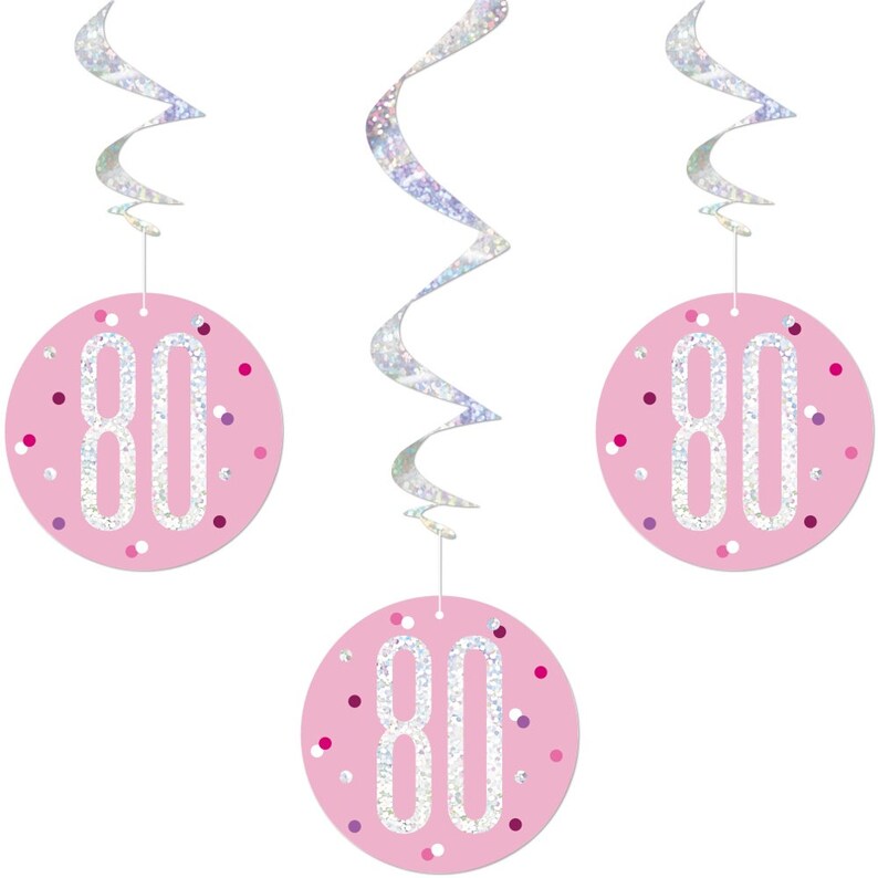 Pink 80th Birthday Decorations 80th Birthday Balloons 80th - Etsy UK