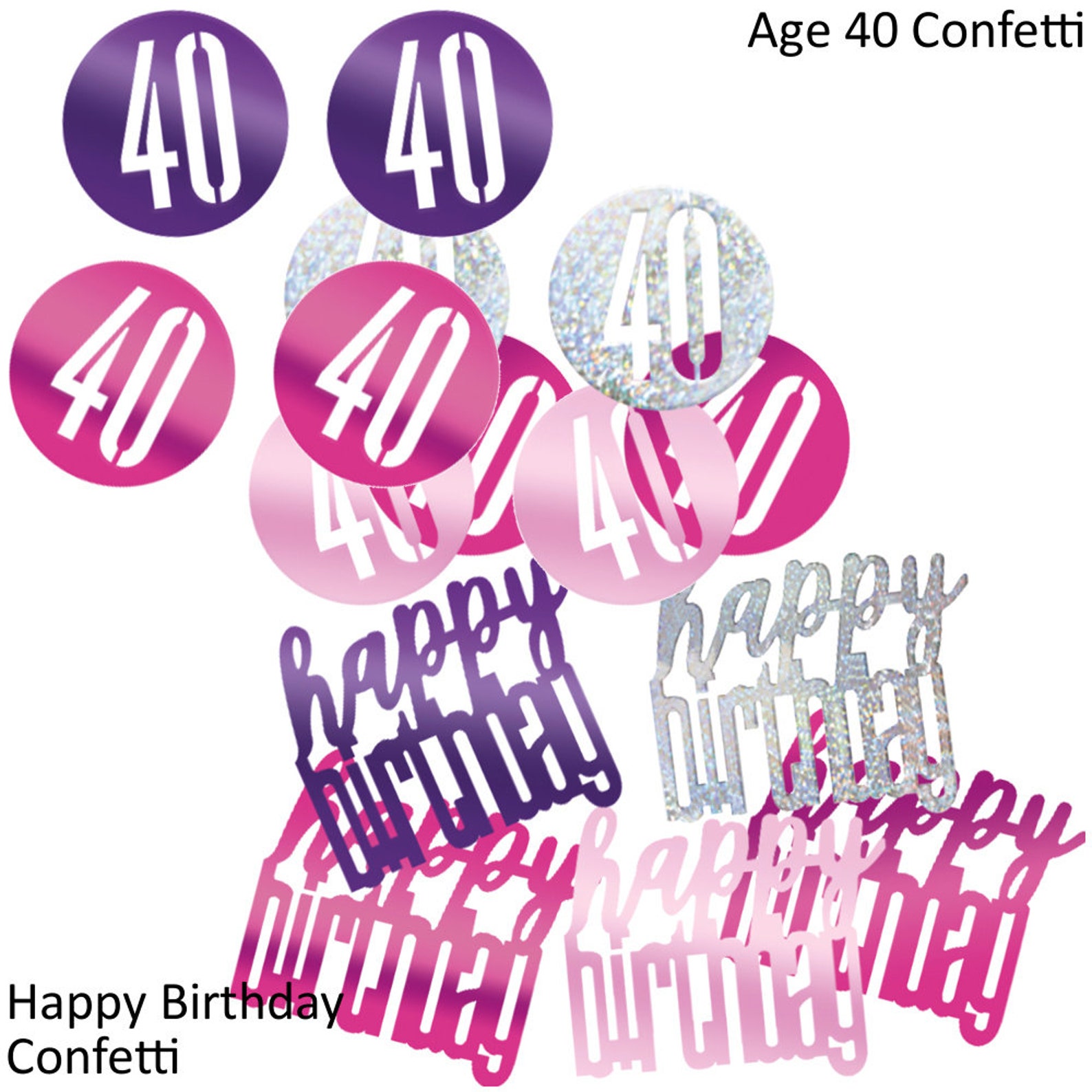 Pink 40th Birthday Decorations 40th Birthday Balloons 40th - Etsy
