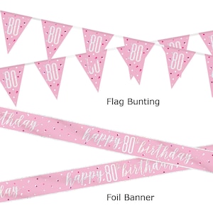 Pink 80th Birthday Decorations 80th Birthday Balloons 80th - Etsy UK