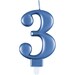 Metallic Blue Number Candles, Birthday Candles, Birthday Party Candles ...
