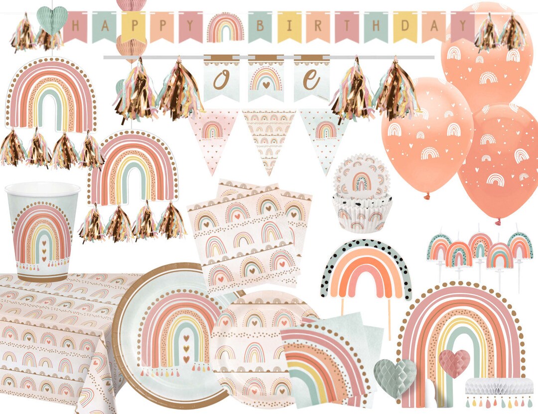 Boho Rainbow Rainbow Party Decorations, Rainbow Birthday Decorations ...
