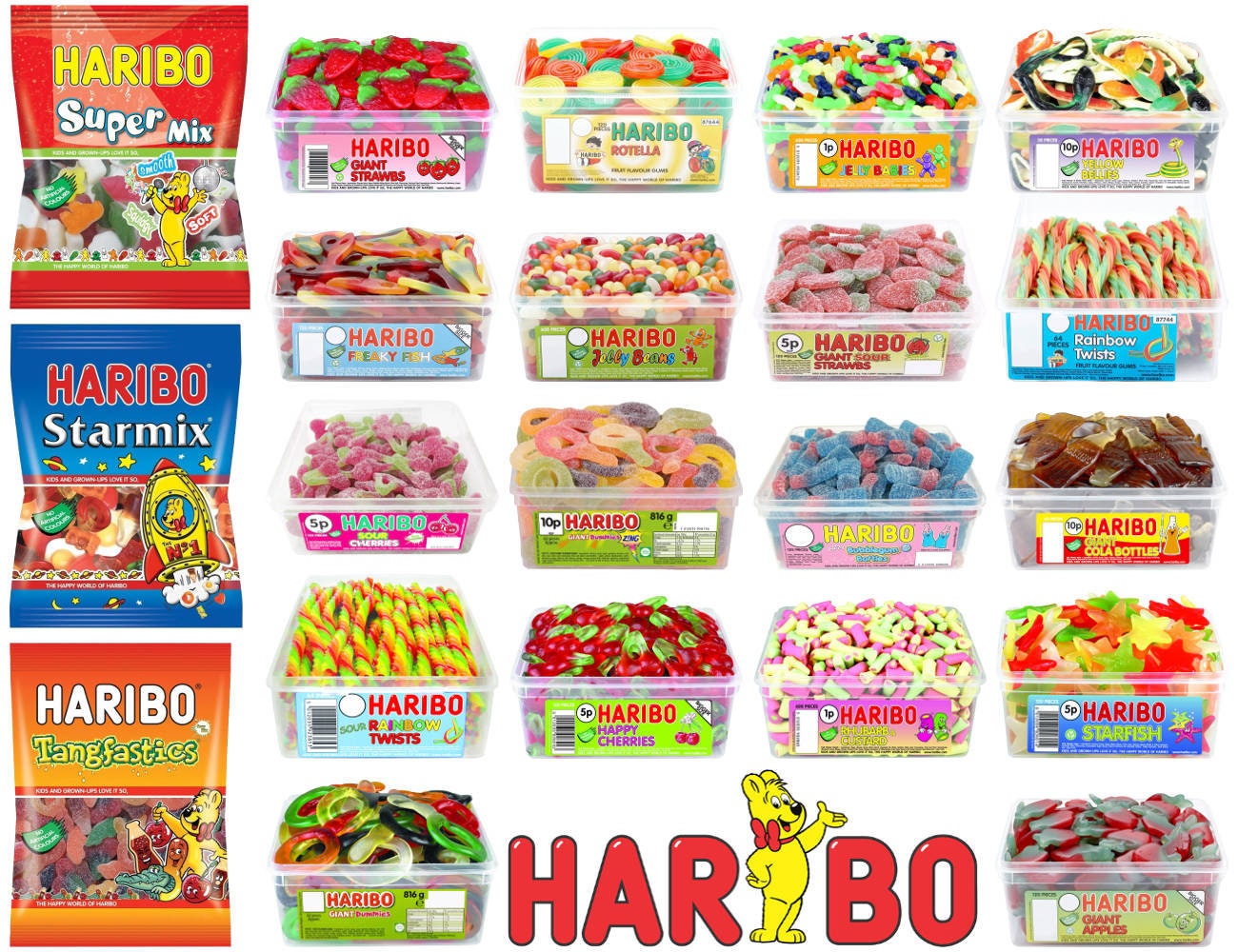 Haribo Sweets Haribo Tubs Pick n Mix Sweets Box Retro Sweet | Etsy