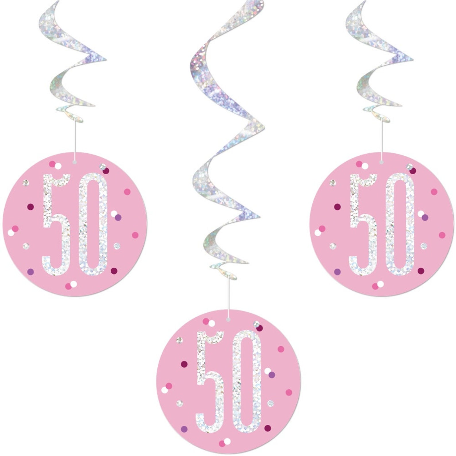 Pink 50th Birthday Decorations 50th Birthday Balloons 50th - Etsy