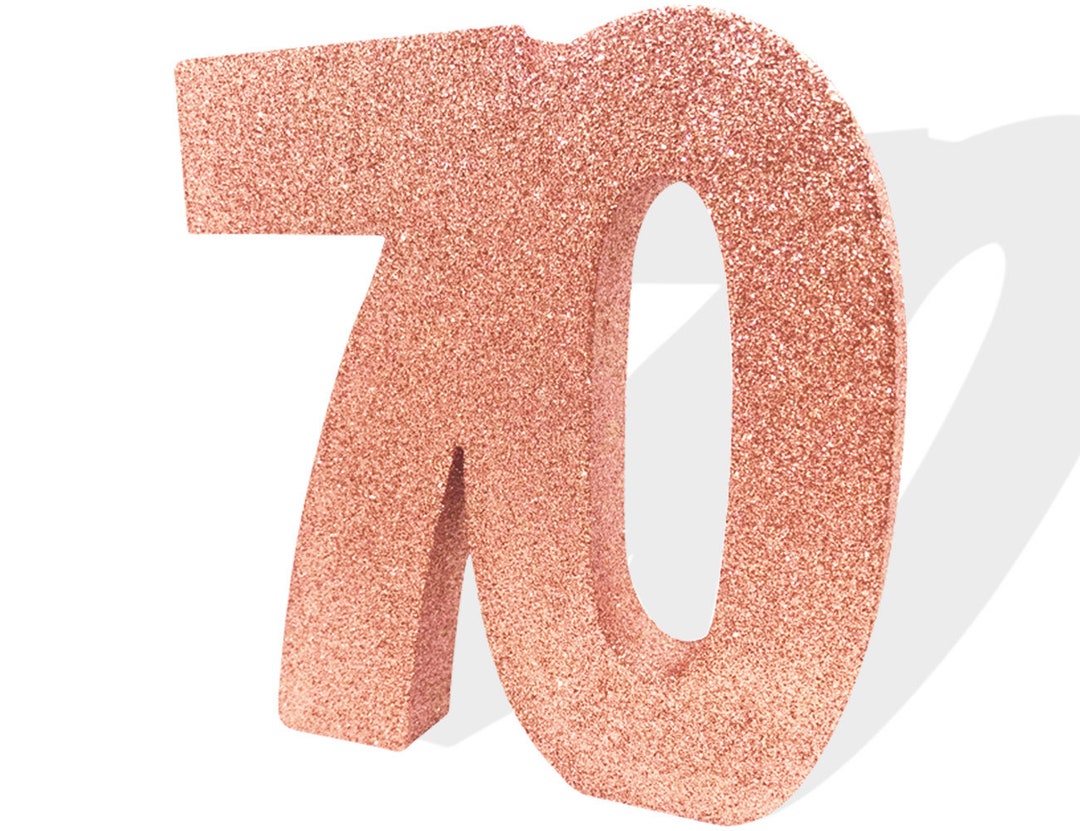 Rose Gold 70th Birthday Decorations, 70th Birthday Sign, 70th Birthday ...