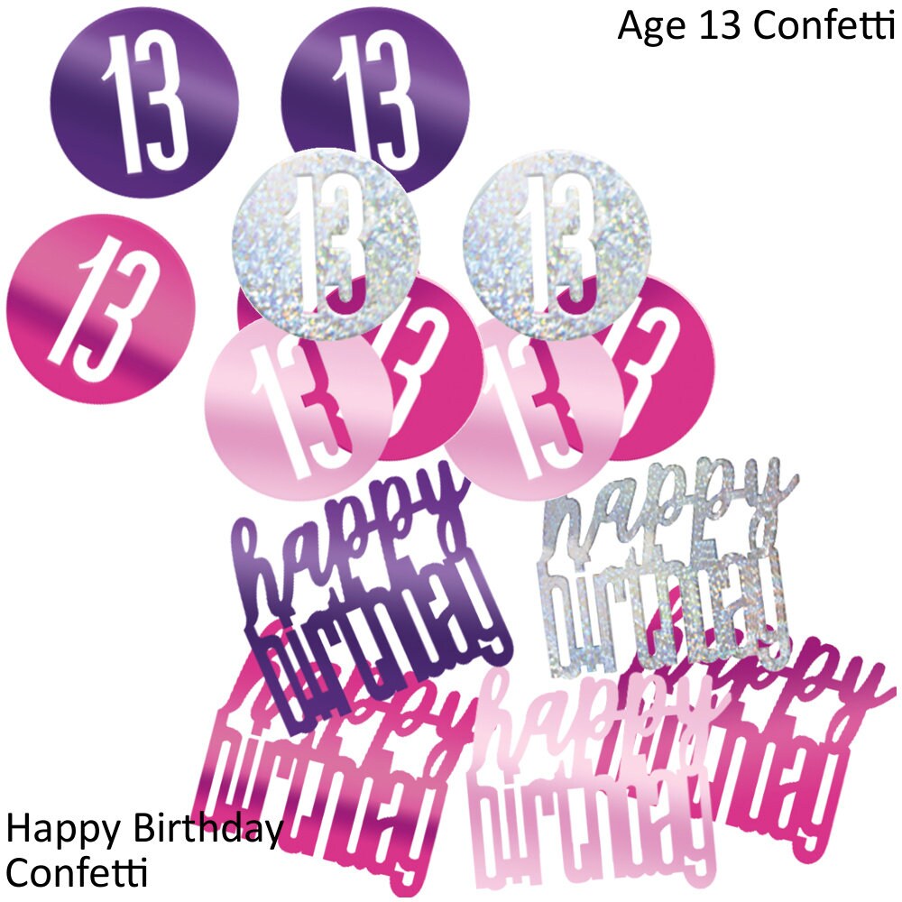 Pink 13th Birthday Decorations 13th Birthday Balloons Girls | Etsy