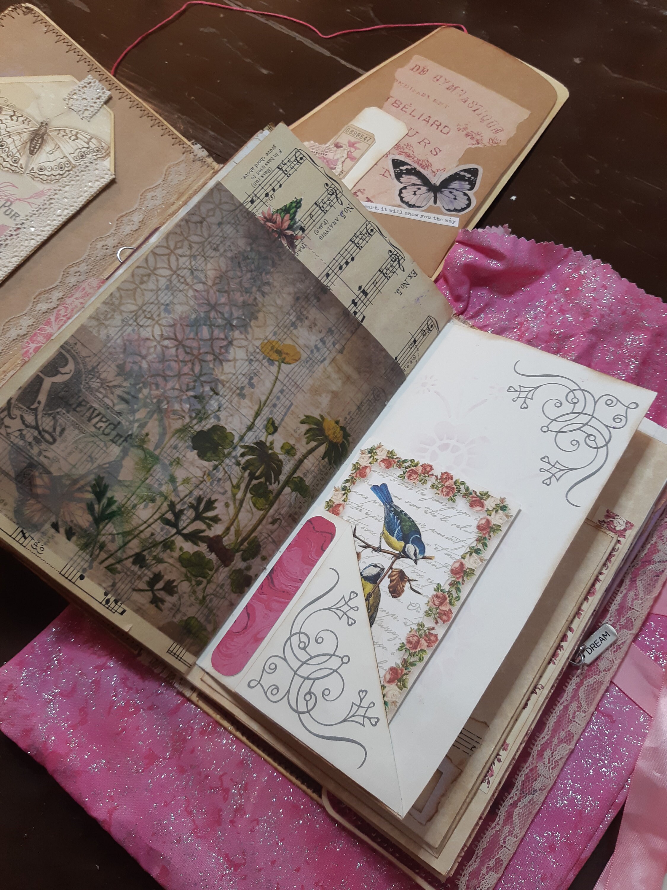 Junk Journal File Fold With Flip Outs raspberry French Fancy Digi-kit ...