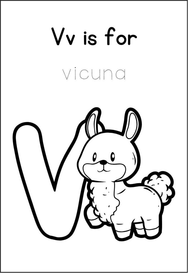 Animals Alphabet Coloring Book | Rare & Unique Animal Coloring Pages ...