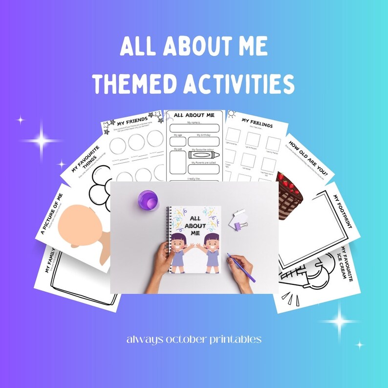 All About Me Activity Pack - Etsy