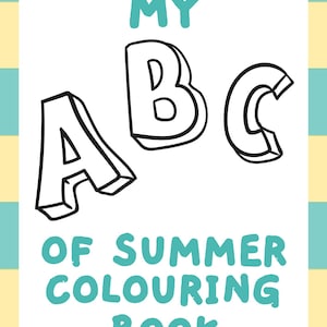 A to Z of Summer Colouring Pages - Etsy