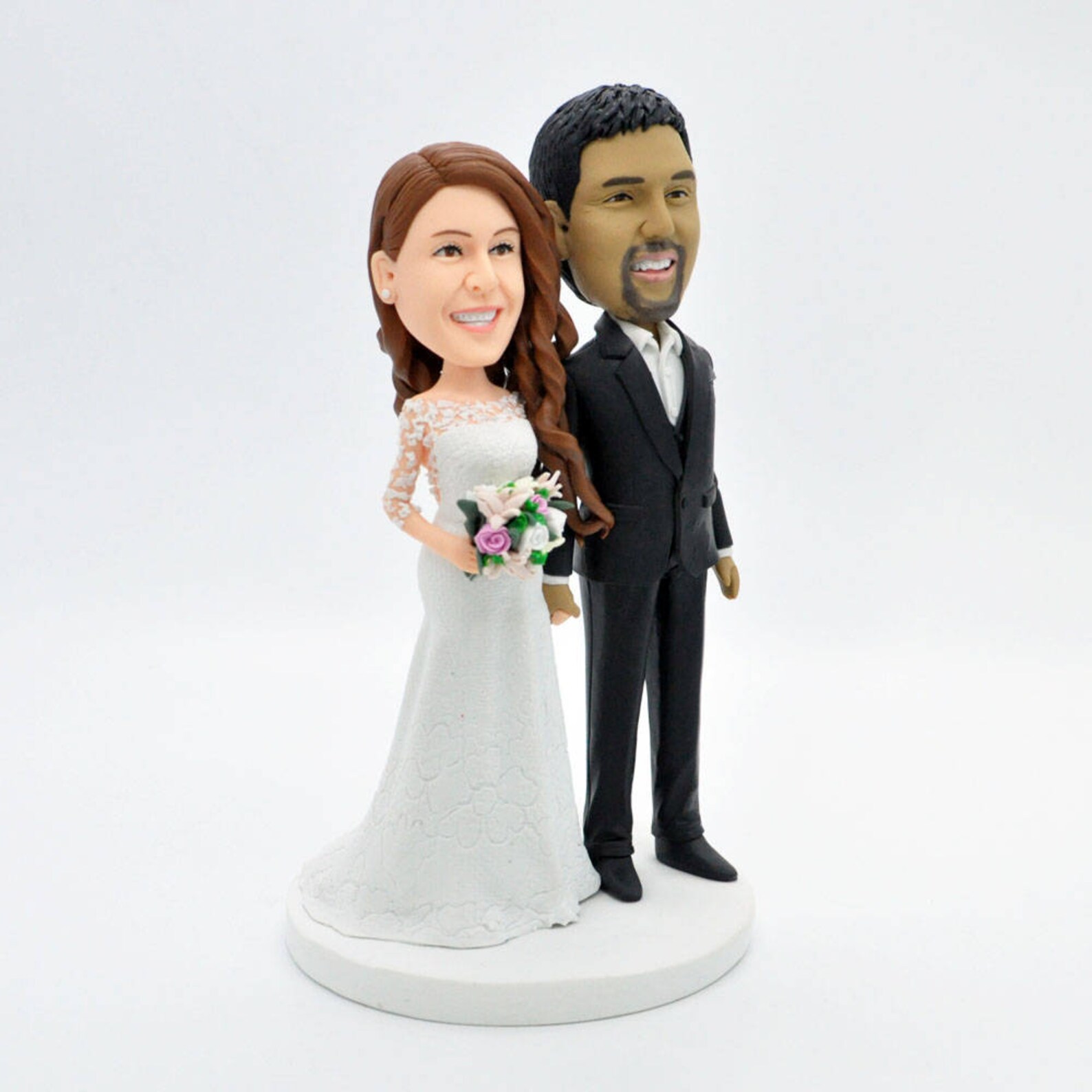 Customization Unique Wedding Cake Topper Bride and Groom Cake - Etsy