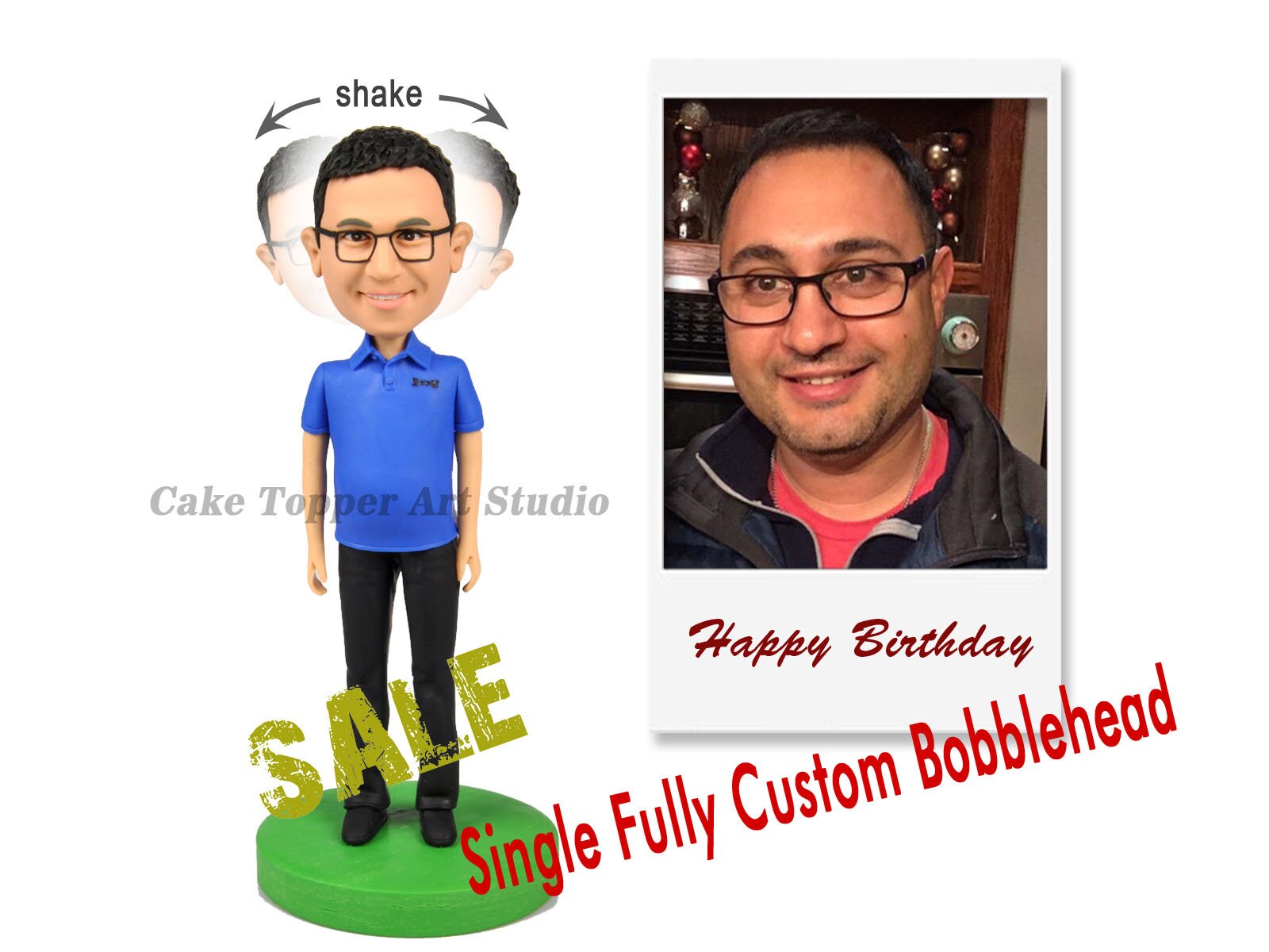 Birthday bobblehead custom figurine Custom Bobble head | Etsy