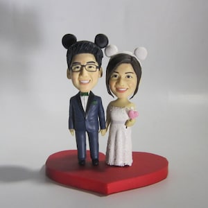 Unique Wedding Cake Topper Personalized Customm Polymer Clay - Etsy