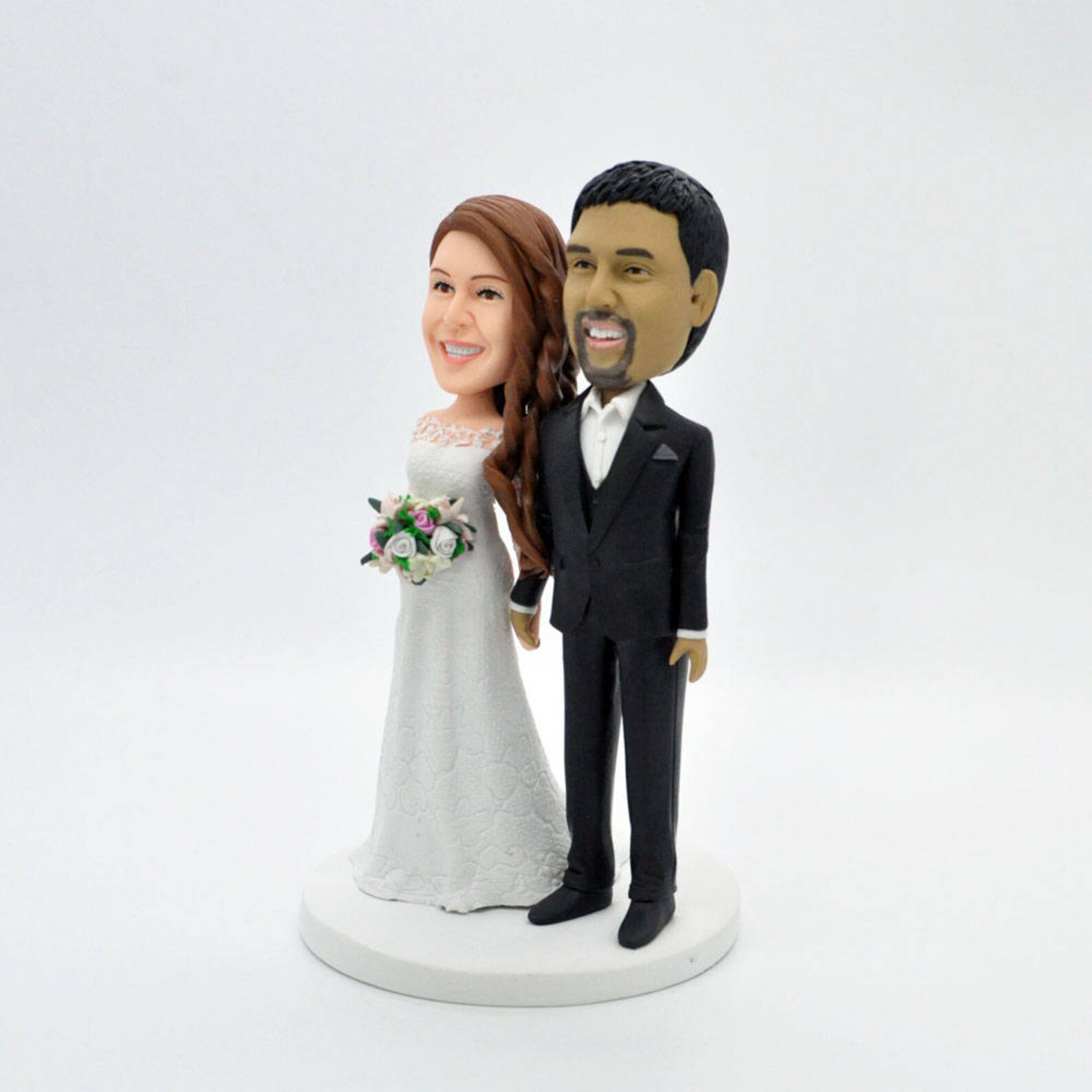 Customization Unique Wedding Cake Topper Bride and Groom Cake - Etsy