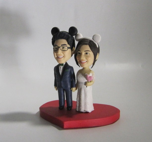 Unique Wedding Cake Topper Personalized Customm Polymer Clay - Etsy