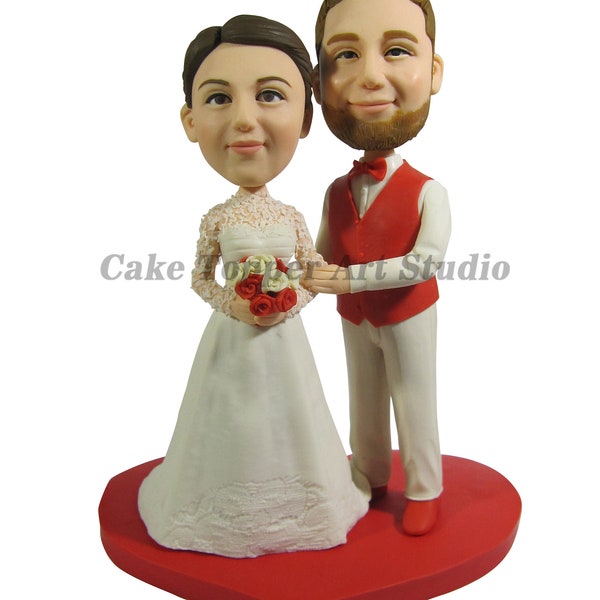 Wedding Bobblehead Cake Toppers - Etsy
