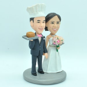 Custom Cake Topper,chefs Cake Topper,wedding Cake Topper , Cartoon Cake ...