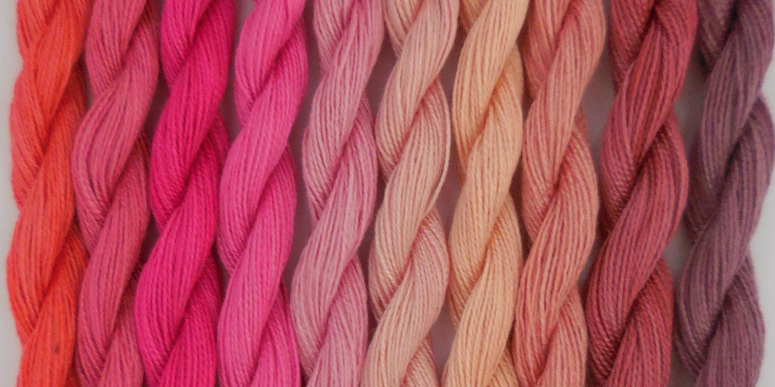 Hand Dyed Embroidery Threads - Ultimate Pink Collection (10 Colour Pack ...