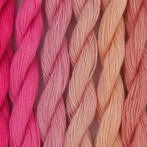 Hand Dyed Embroidery Threads - Ultimate Pink Collection (10 Colour Pack ...