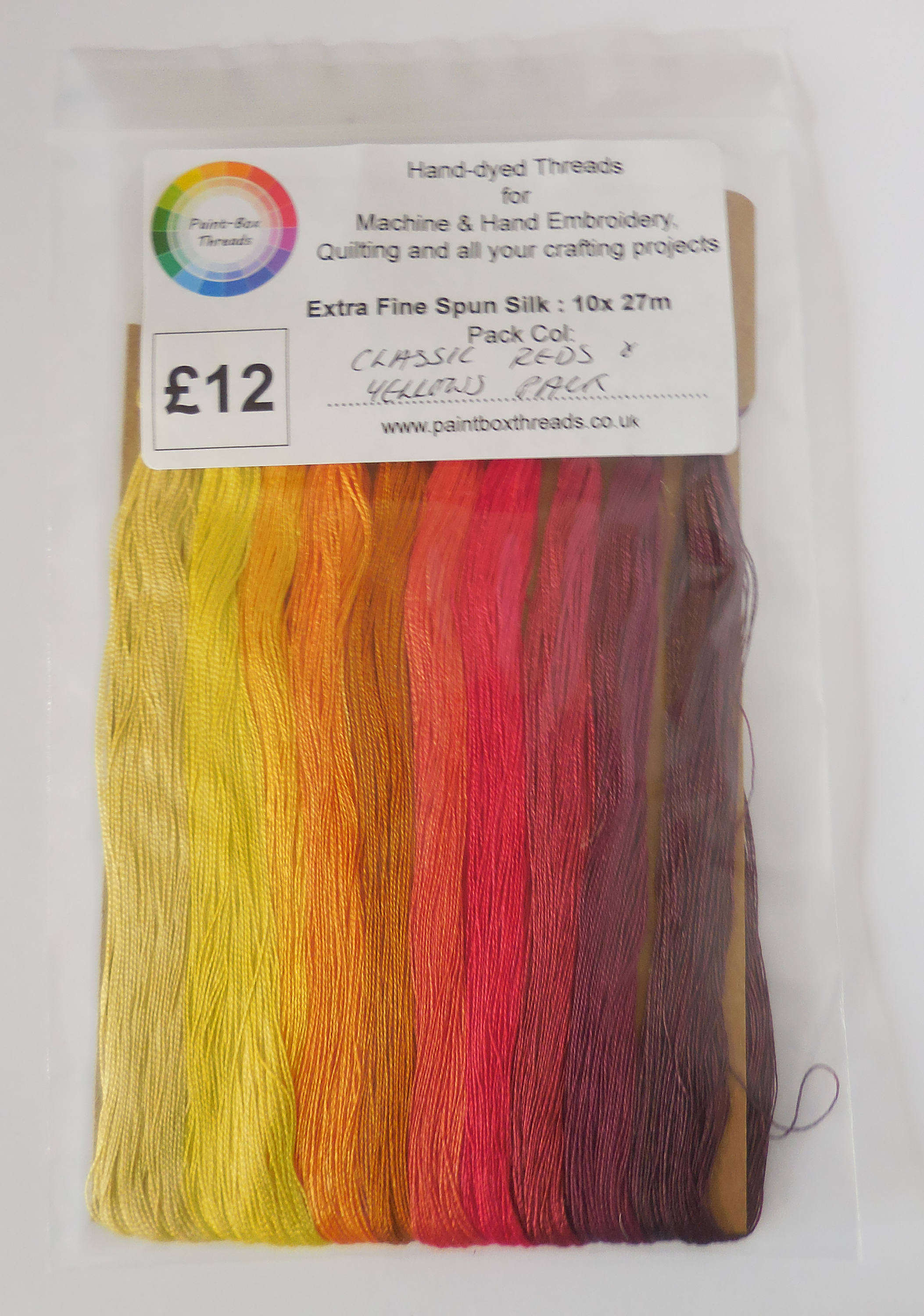 Hand Dyed Silk Embroidery Thread Classic Reds/yellows Pack - Etsy