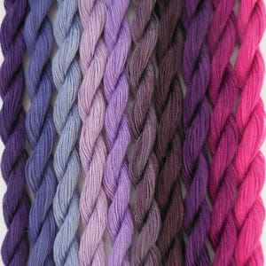 Hand Dyed Embroidery Threads - Ultimate Purple Collection (10 Colour ...