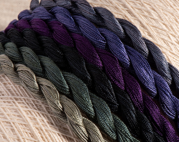 Hand Dyed Embroidery Thread Pack 10 Colours Pastels Collection - Etsy