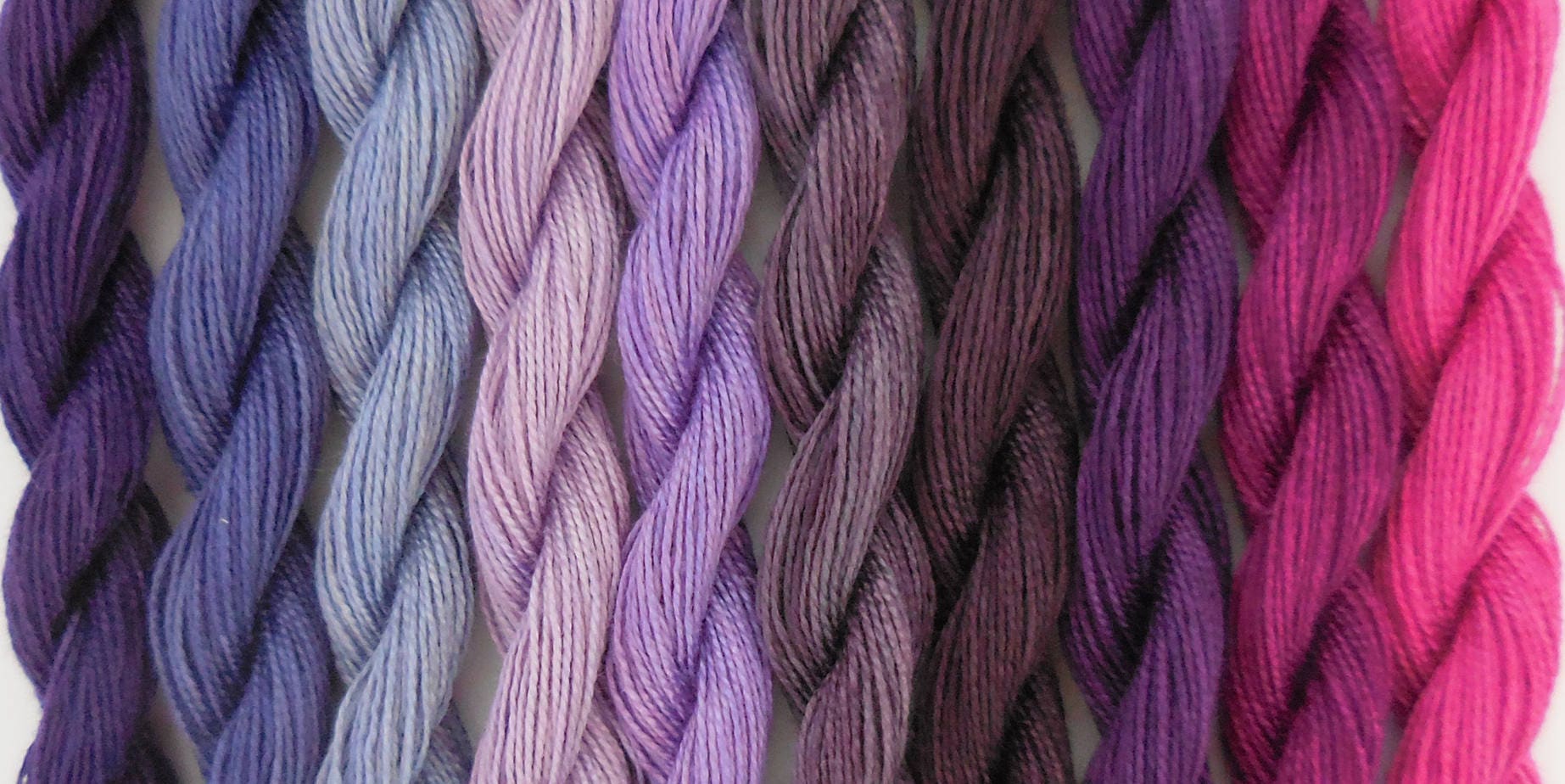 Hand Dyed Embroidery Threads - Ultimate Purple Collection (10 Colour ...