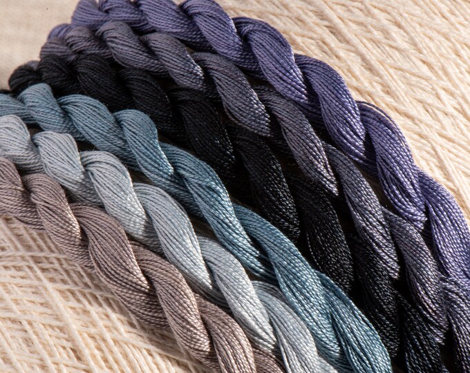 Hand Dyed Embroidery Thread Pack 10 Colours Pastels Collection - Etsy