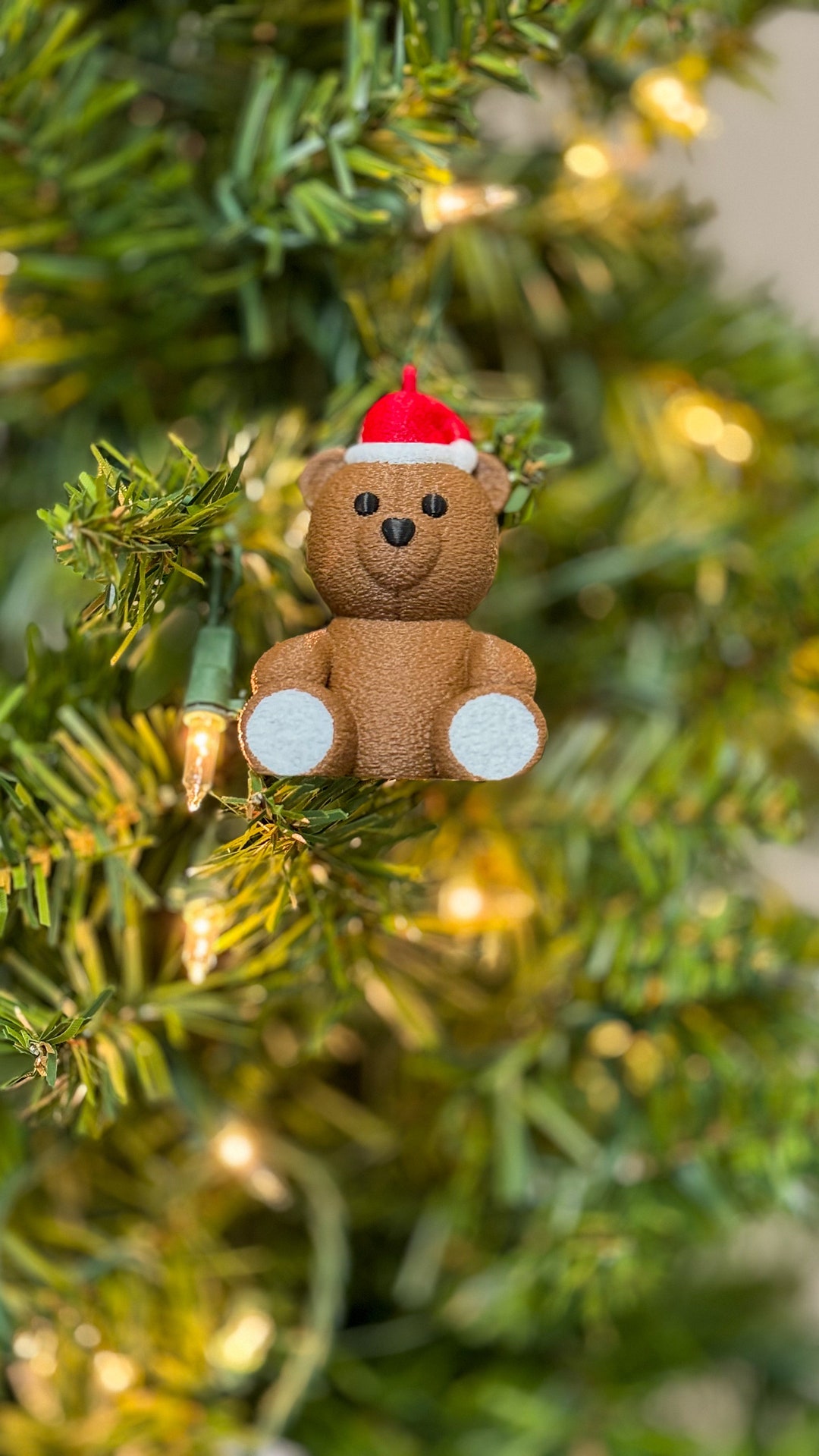 Christmas Teddy Bear Ornament - Etsy