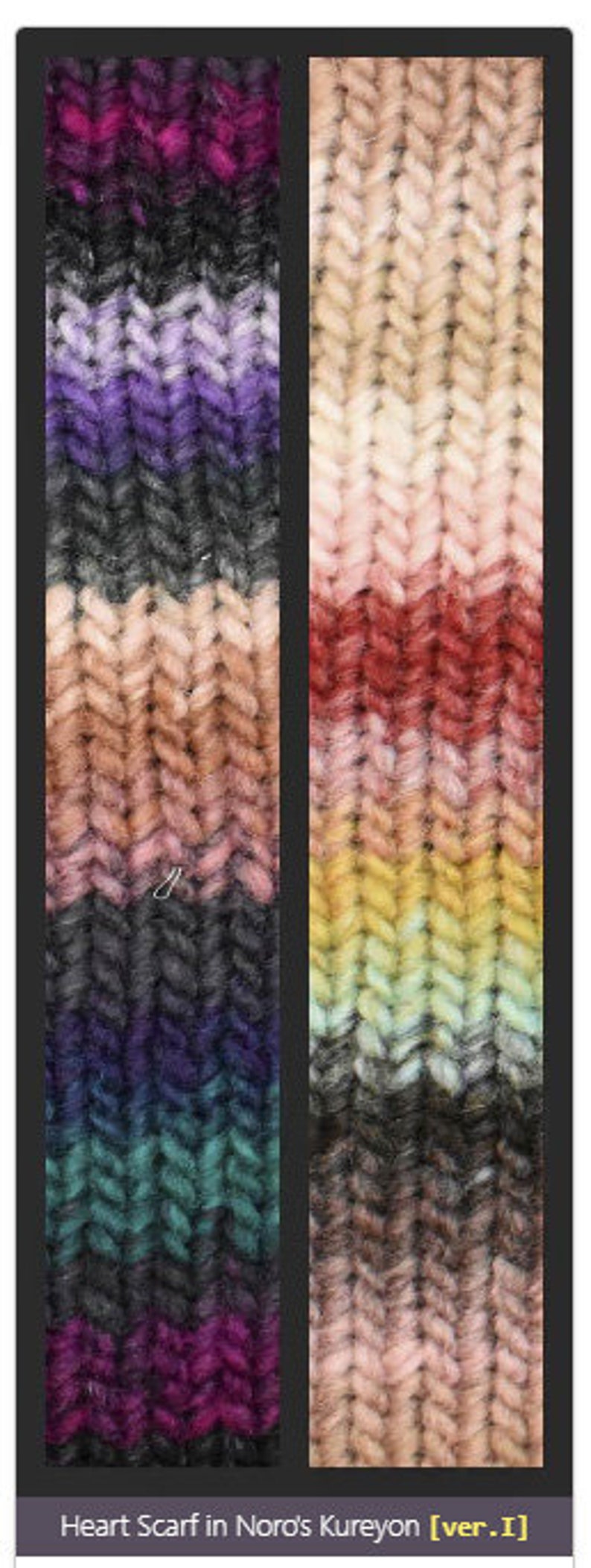 NORO Heart Scarf Knit Kit Includes 5 Magical Balls of NORO - Etsy