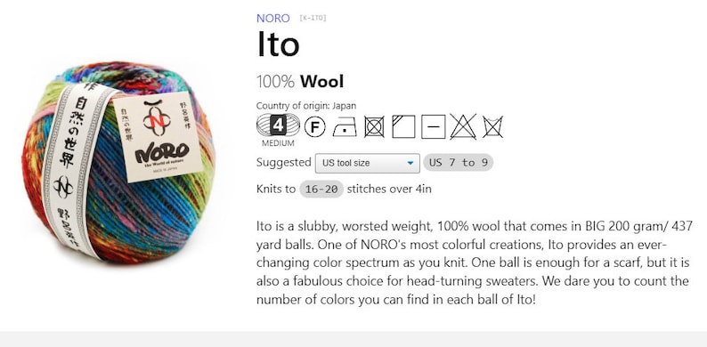 NORO Ito "coil" Sweater PDF Instant Download Pattern Featuring Colorful ...