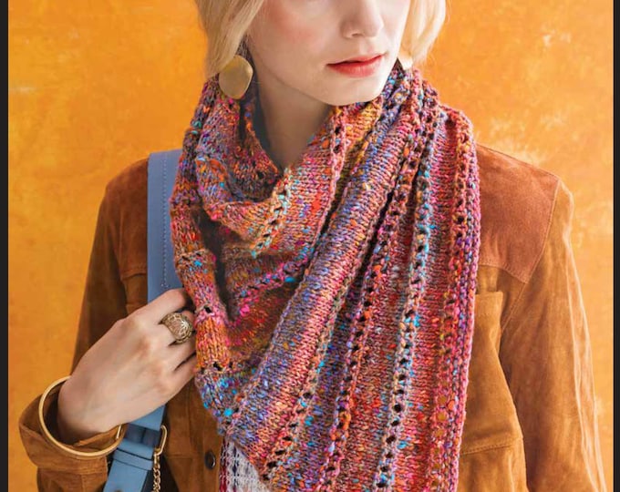 NORO Kotori Eyelet Triangle Shawl Knit Kit Includes • 1 X 100g Ball of ...