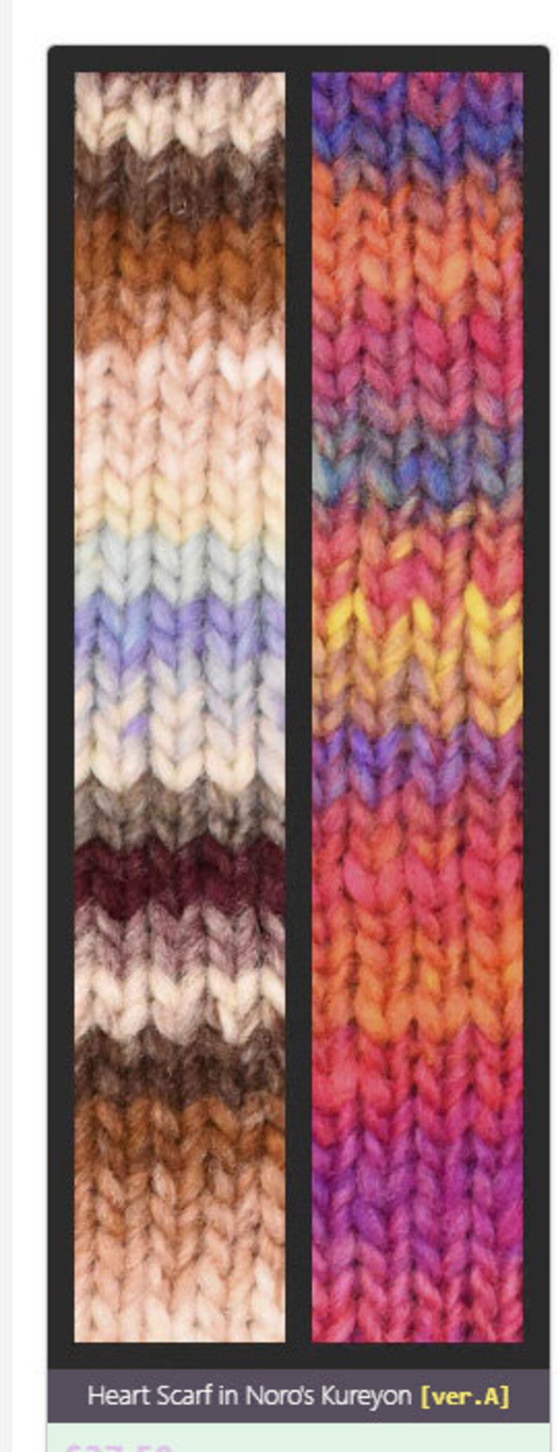 NORO Heart Scarf Knit Kit Includes 5 Magical Balls of NORO - Etsy